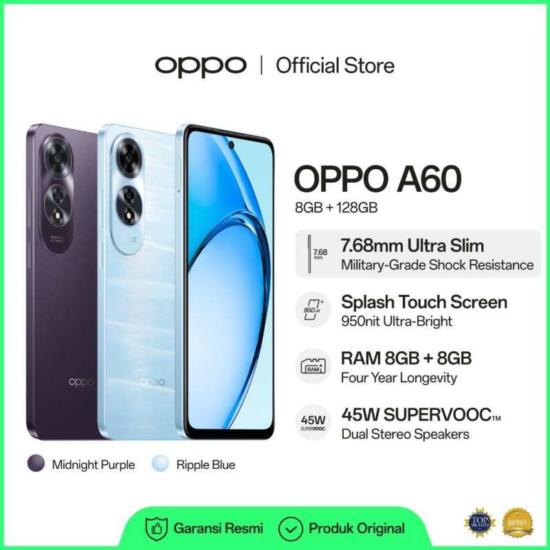 Jual Oppo A60 8gb+8gb/128gb - Military-grade Shock Resistance ...