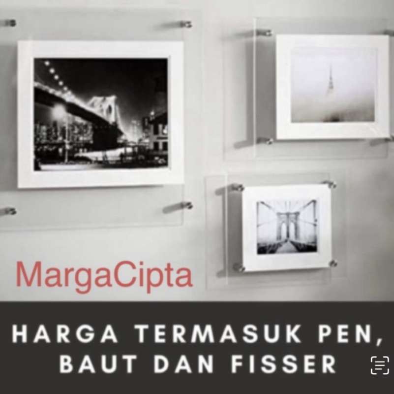 Promo Acrylic Akrilik Frame Poster/wall Display 3mm Double Ukuran ...