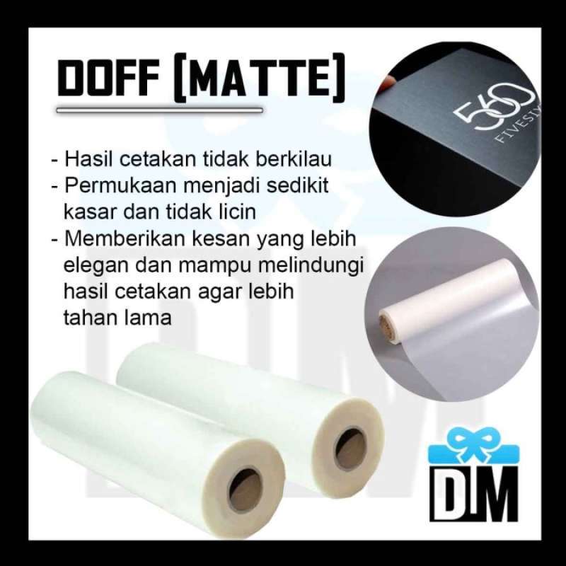 Jual Refill Plastik Laminasi Panas Doff Glossy 150m Roll Plastic ...