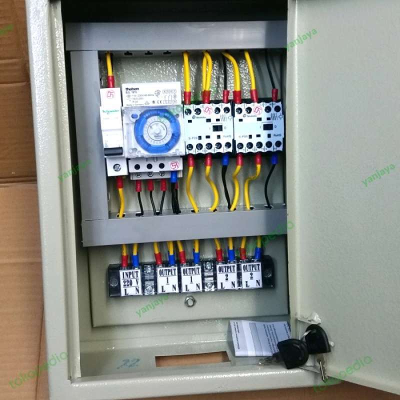 Jual Panel Otomatis Timer Double Kontaktor 20a/panel Timer Theben Di ...