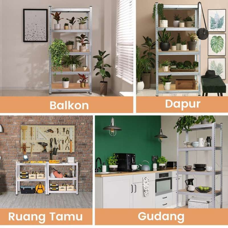 Promo Rak Besi Siku Rak Barang Rak Multifungsi Ra Diskon 48% Di Seller ...