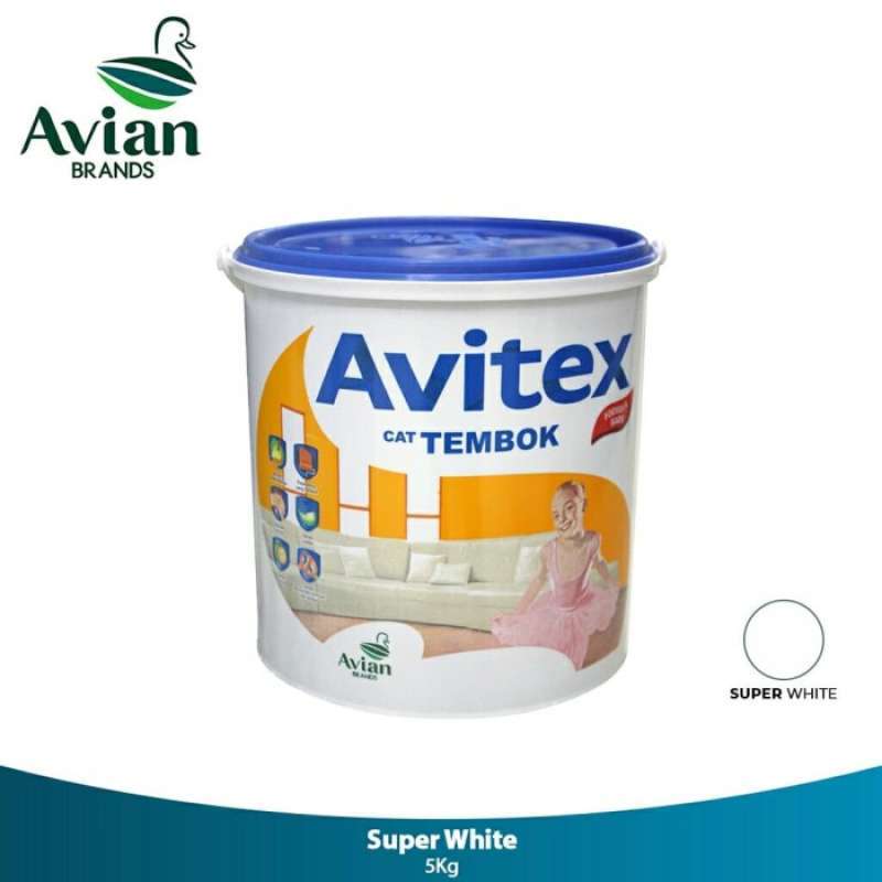 Promo Cat Tembok Avitex 5 Kg Avian Brand / Interior Exterior Plafon ...
