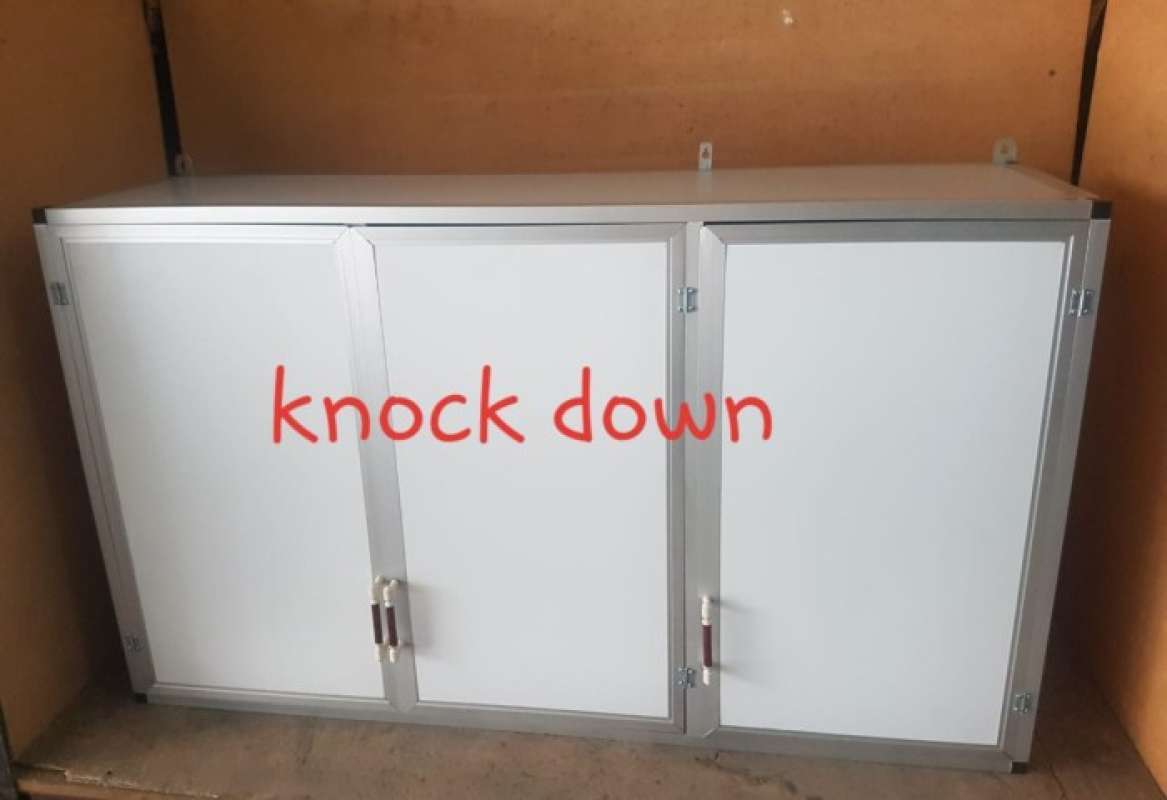 Jual Rak Gantung Lemari Dapur Kitchen Set Atas Aluminium Acp 3 Pintu ...