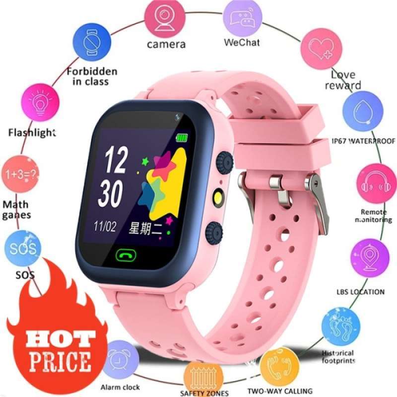 Jual Kids Smart Watch Sim Card Call Lbs Tracker Location Sos Camera ...