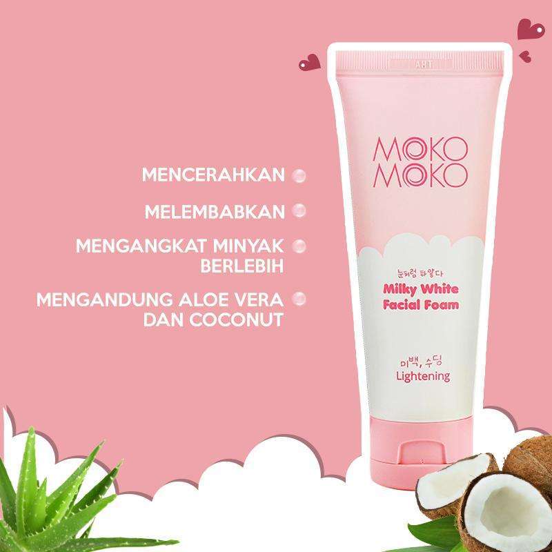 Promo Moko Moko Milky White Facial Foam 50g Diskon 3% Di Seller Toko ...