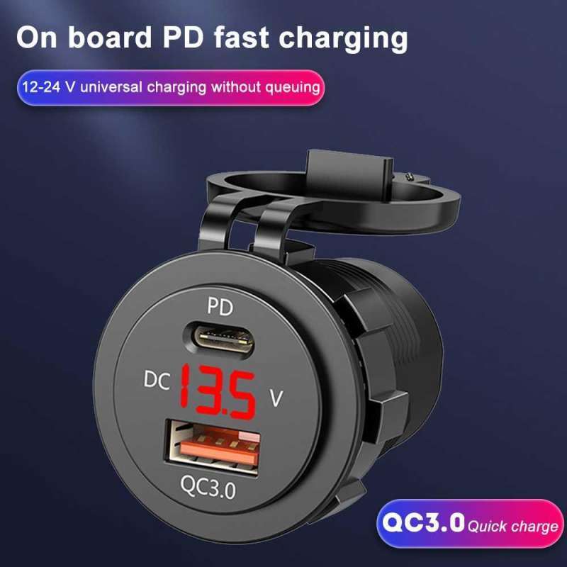 Jual Wupp Charger Mobil Dual Usb Qc 3.0 Type C Pd Diy W12v Charging ...