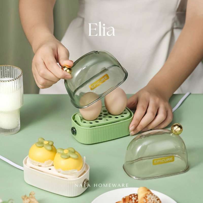 Jual [elia] Electric Egg Cooker Steamer Alat Rebus Telor Telur Elektrik ...
