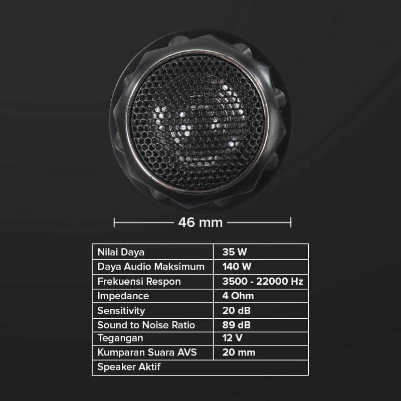 Jual Pcinener Speaker Mini Dome Tweeter Loudspeaker Mobil Hifi 140w 2 ...