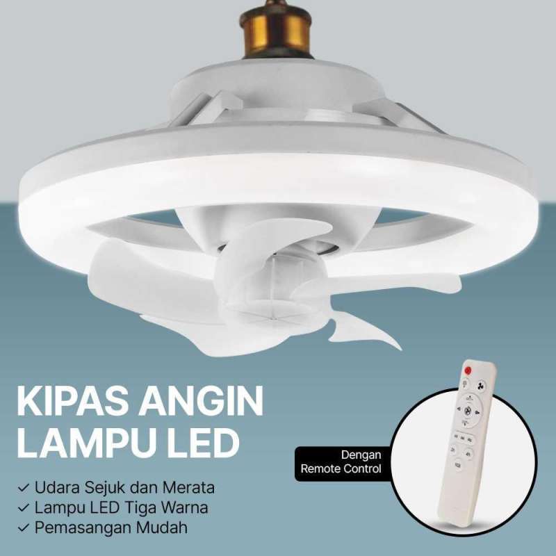 Jual Mexi Kipas Angin Lampu Led Tri Color Dimmable 48w With Remote ...