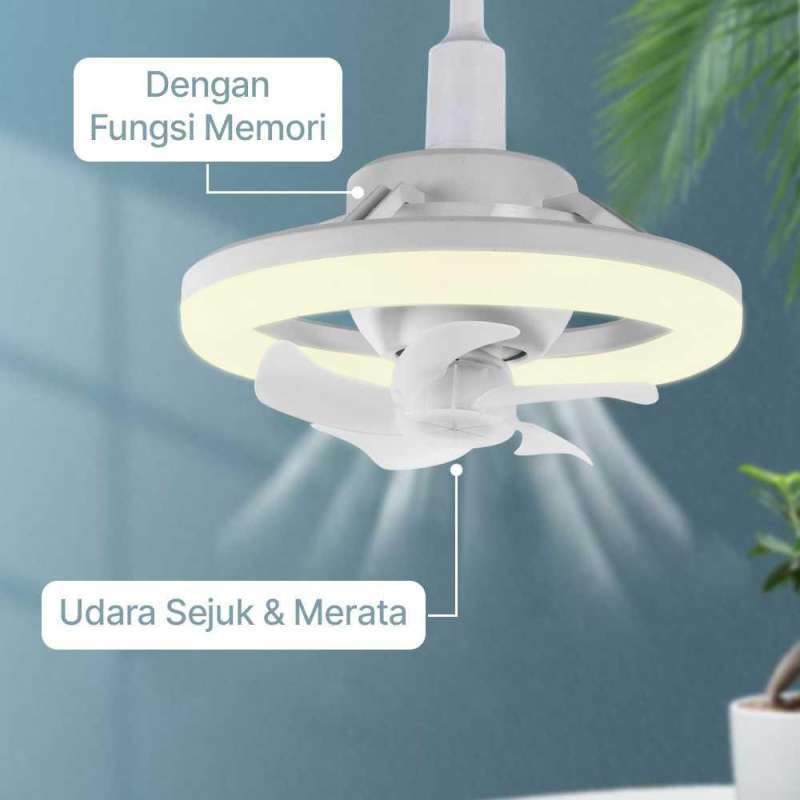 Jual Mexi Kipas Angin Lampu Led Tri Color Dimmable 48w With Remote ...