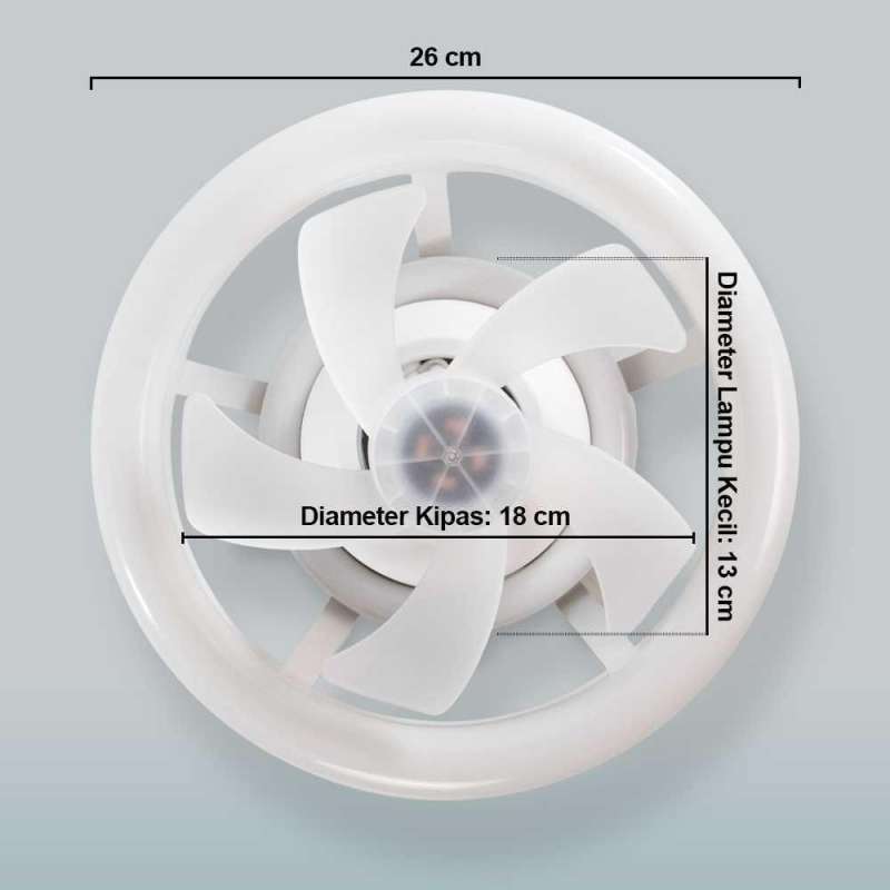 Jual Mexi Kipas Angin Lampu Led Tri Color Dimmable 48w With Remote ...
