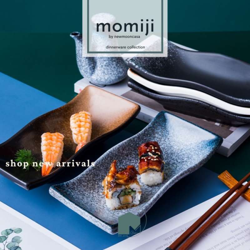 Promo Momiji Plate - Japanese Ceramic Long Plate Piring Sushi Keramik ...
