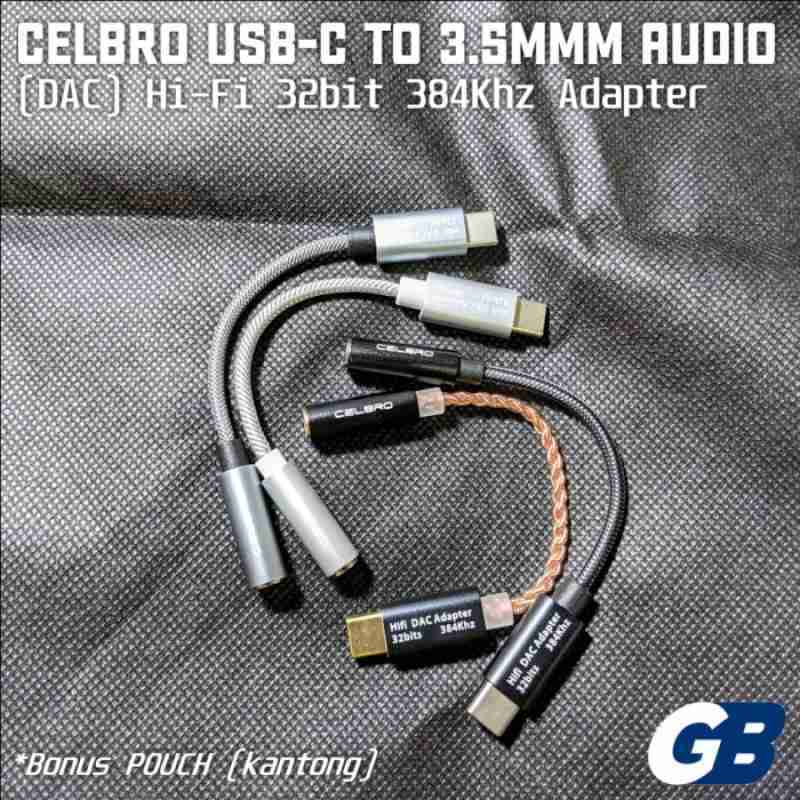 Promo Celbro 32 Bit Dac Usb C To 3.5mm Audio Hifi Adapter Cable Pixel ...