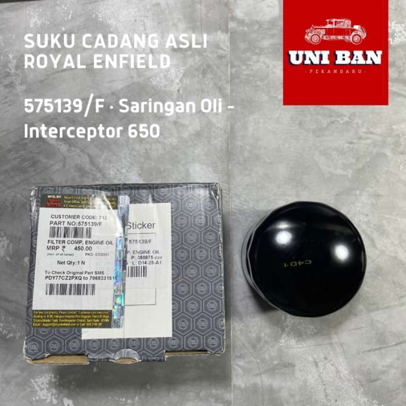Promo Saringan Oli / Oil Filter - Royal Enfield Interceptor 650 ( Asli ...