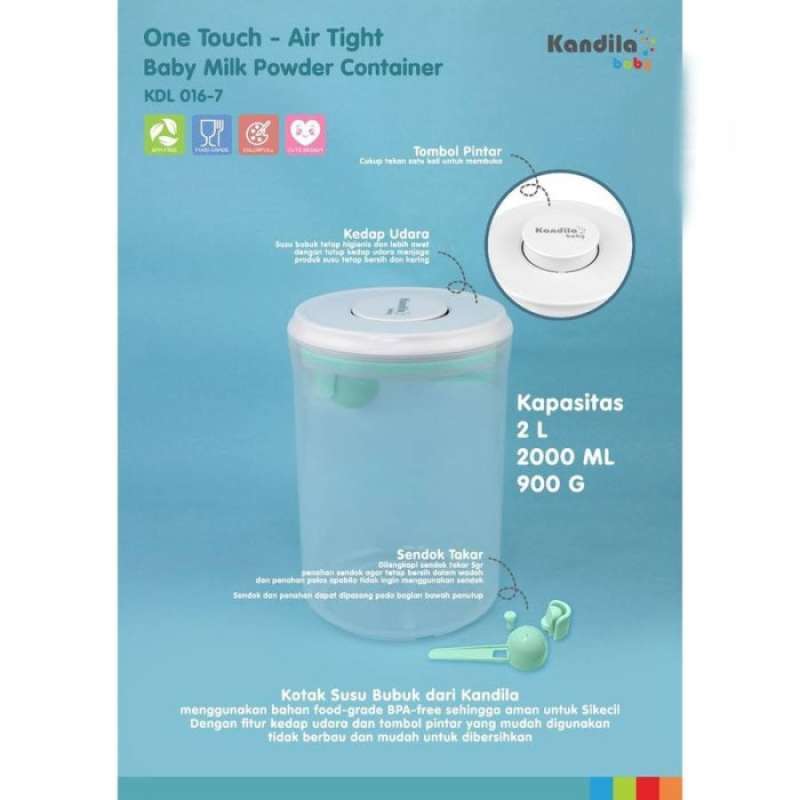 Jual Kandila Baby One Touch Milk Powder Container Tempat Kotak Susu ...