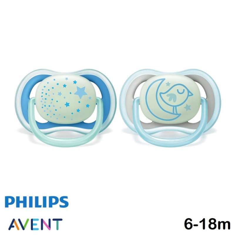 Jual Philips Avent Ultra Air Night Time Orthodontic Pacifier Empeng ...
