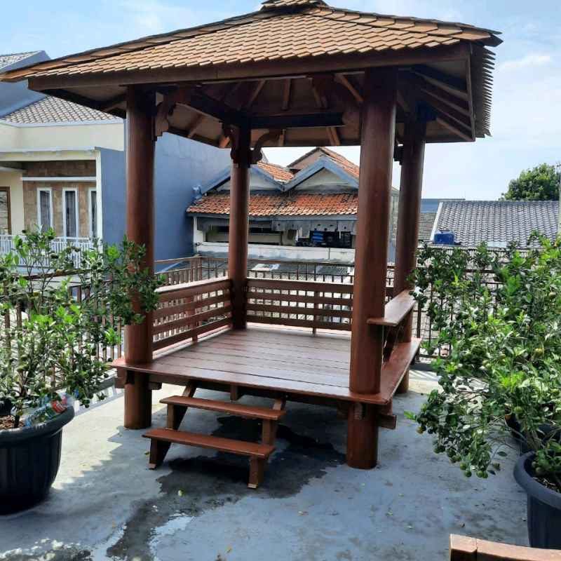 Jual Gazebo Kayu Kelapa Atap Sirap Di Seller Toko Mebel Gazebo Jepara ...