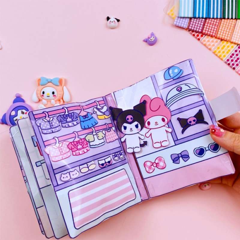 Jual Sanrio Quiet Book Cinnamoroll Kuromi Buku Diy Handmade Toys Paper ...