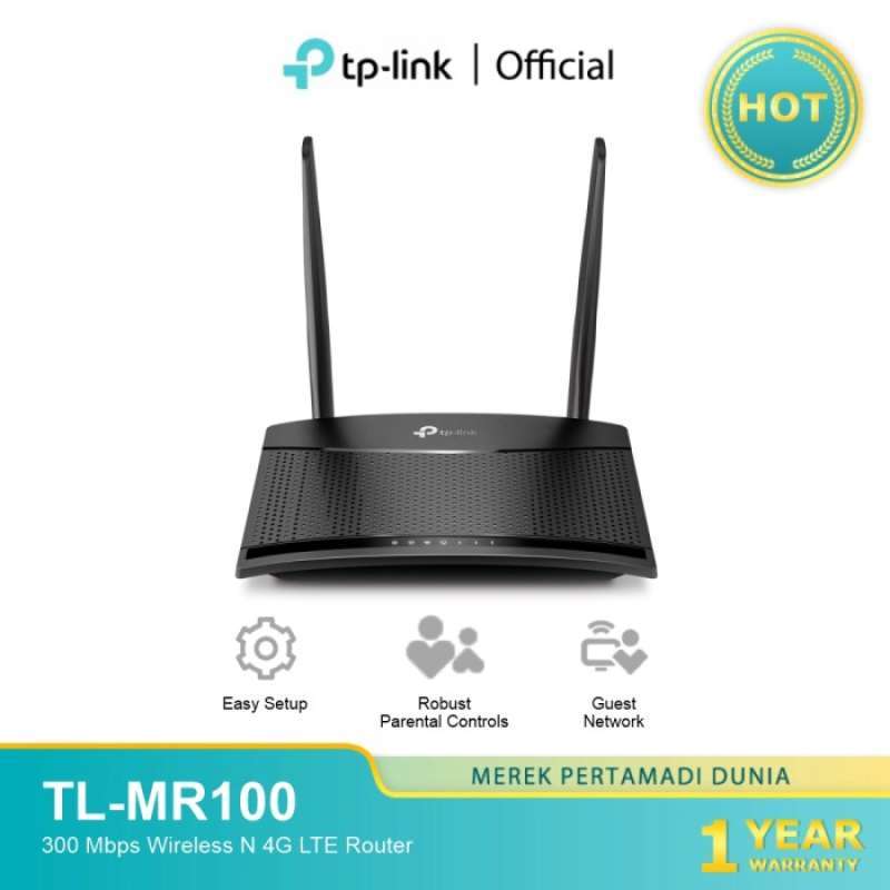 Jual Tp-link Tl-mr100 4g Lte Router 300 Mbps Wireless N 4g Router Mr100 ...