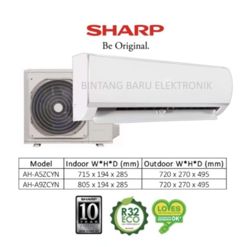 Promo Ac Sharp 1/2 0,5 Pk Ah-a5zcyn R32 Split Standard Turbo Cooling ...