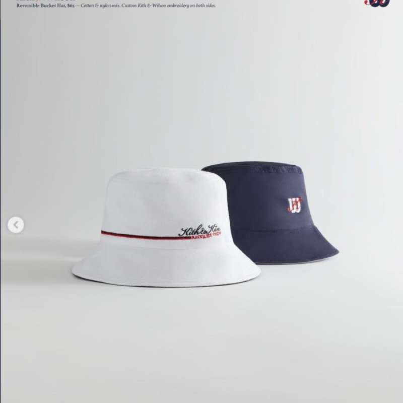 Jual Kith X Wilson Reversible Bucket Hat White Authentic Di Seller ...