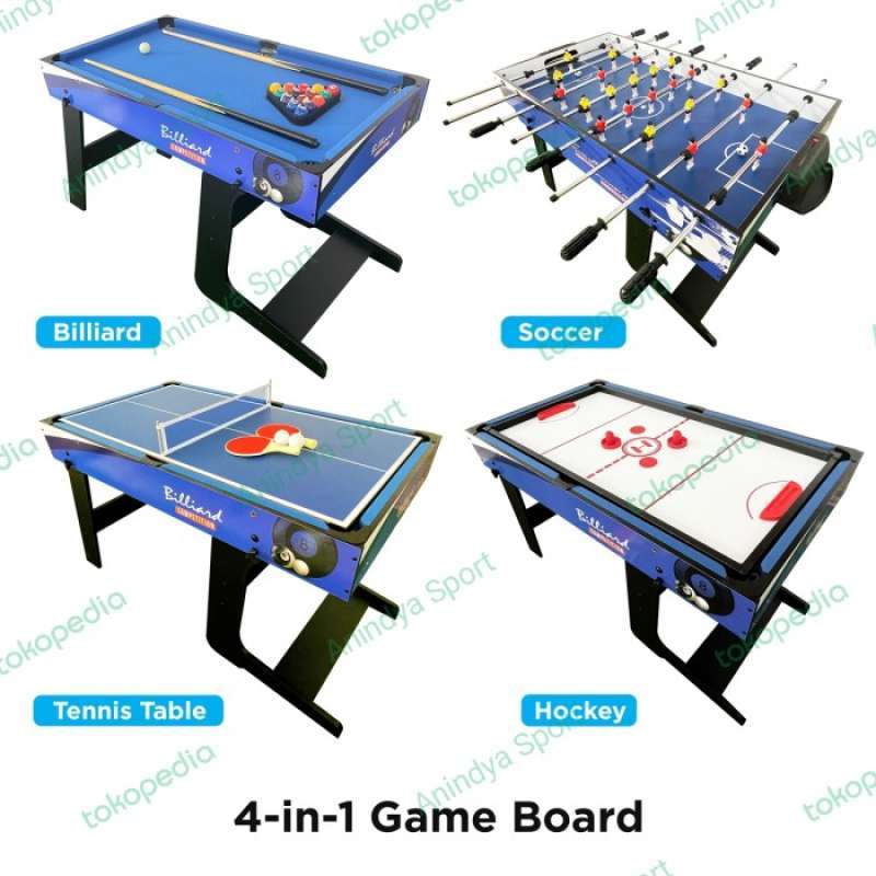 Jual Meja Foosball 4 In 1 Multi Game Table Billiard/hockey/ Pingpong Di ...