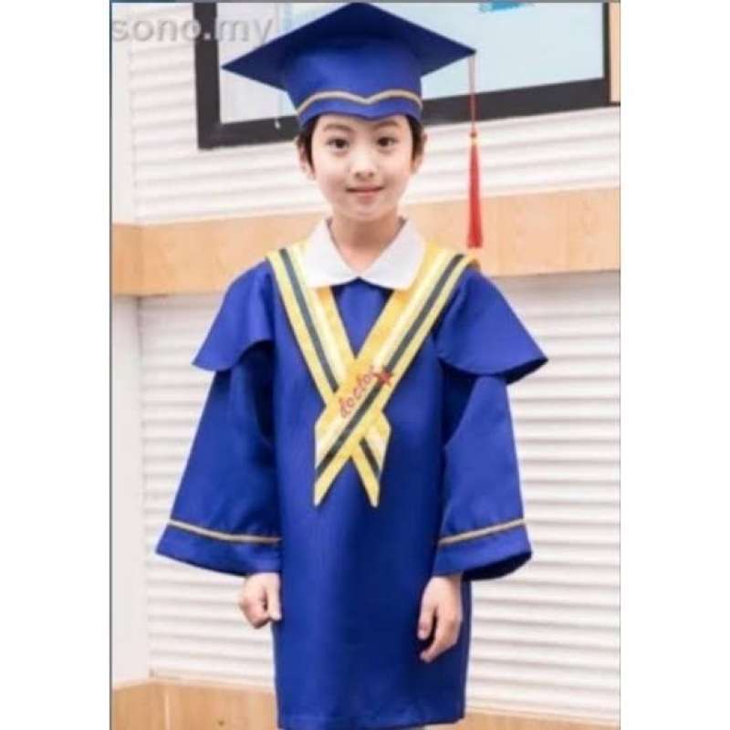 Jual Toga Wisuda Premium Biru Tk/paud Di Seller Velvet Store ...