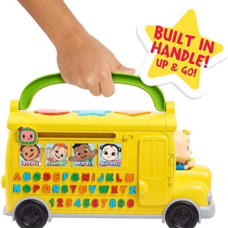 Jual Cocomelon Musical Learning Bus Yellow School Bus Alphabet Mainan ...