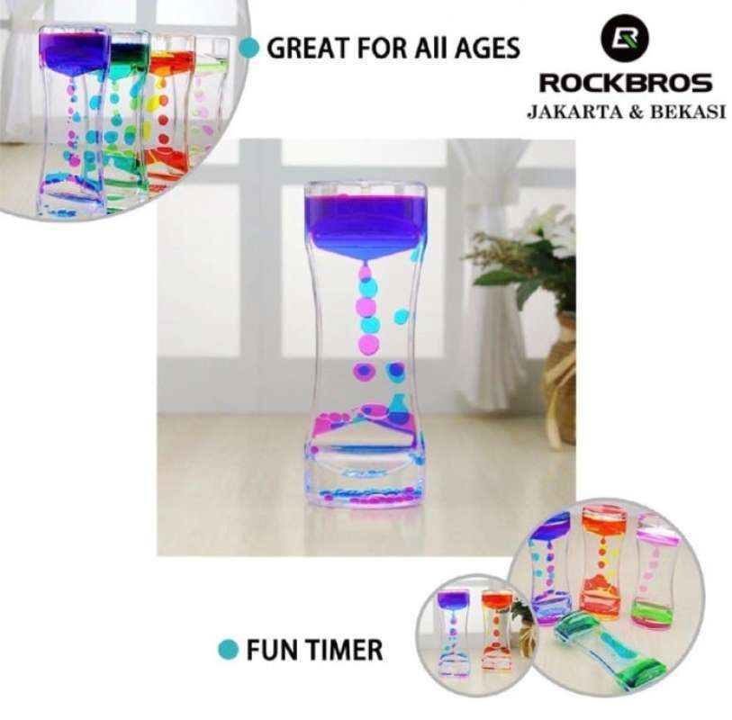 Jual Liquid Motion Bubbler Sensory Toy Fidget Pop It Timer Jam Air ...