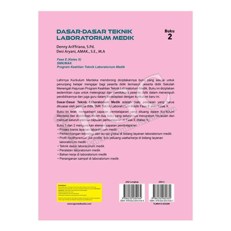 Jual Egc Dasar-dasar Teknik Lab.medik Buku 2 Di Seller Egc Penerbit ...