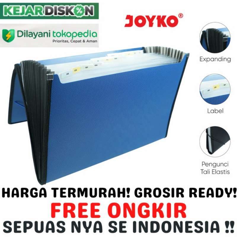 Jual Joyko Expanding File Folio F4 13 Pockets / Map Harmonika Ef-2538 ...