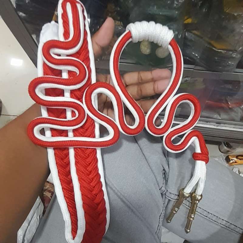 Jual Talikur Komando Warna Merah List Putih Di Bentuk Nestel Dua Di ...