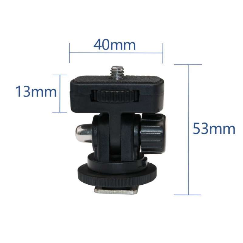 Jual Abs Swivel Hot Shoe Mount Bracket Adapter Camcorder/monitor/led ...