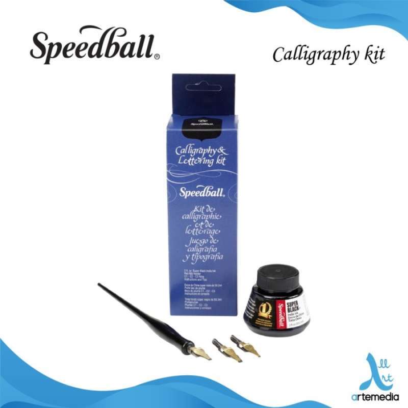 Jual Speedball Calligraphy Lettering Kit Set Pulpen Kaligrafi Dan Tinta ...