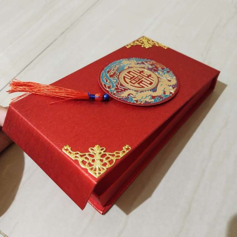 Jual Red Amplop / Kotak Angpao Mewah Shuang Xi (double Happiness) Di ...