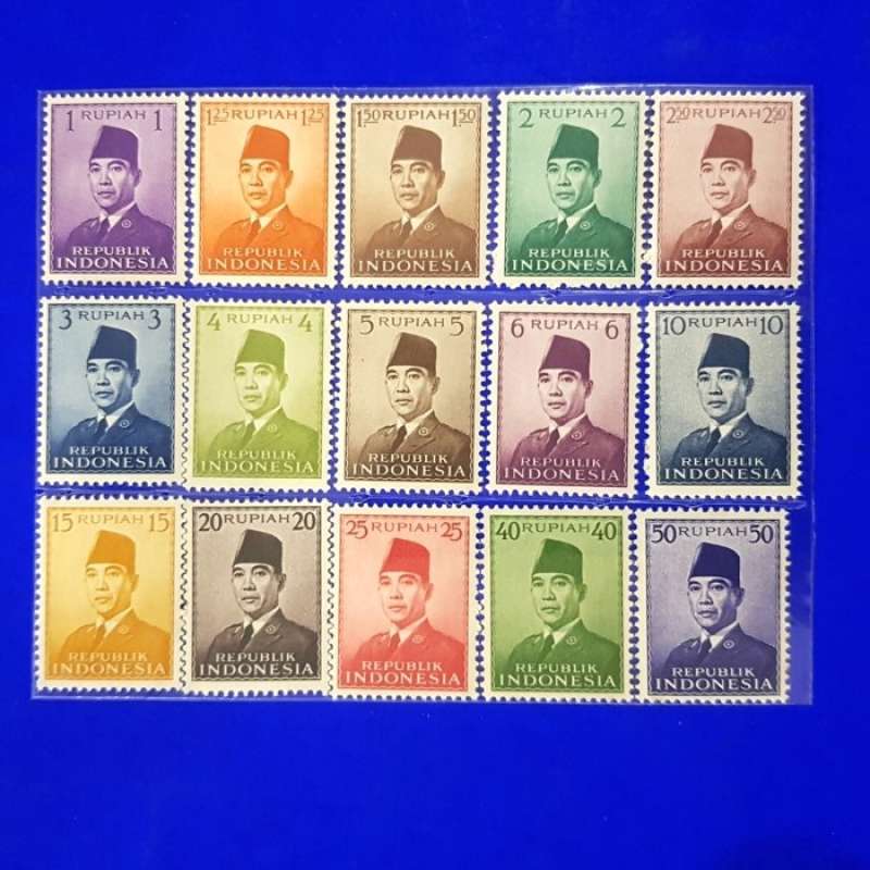 Jual Perangko/prangko Indonesia. 1951. Presiden Soekarno. Set Lengkap ...