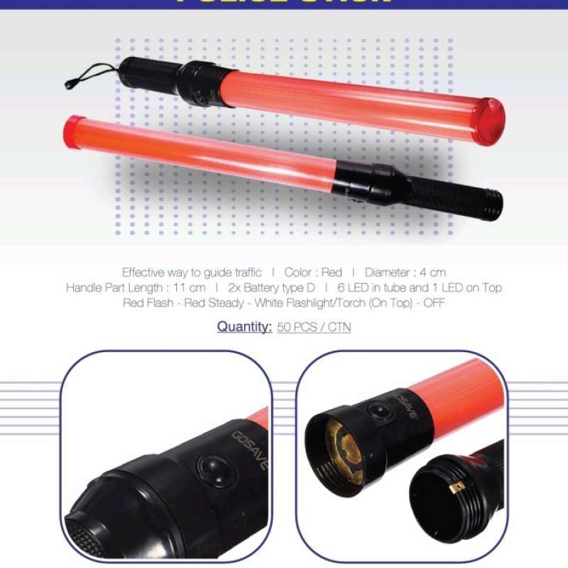 Jual Lampu Lalin Gosave 54cm/senter Parkir/traffic Light Ref Baton Di ...