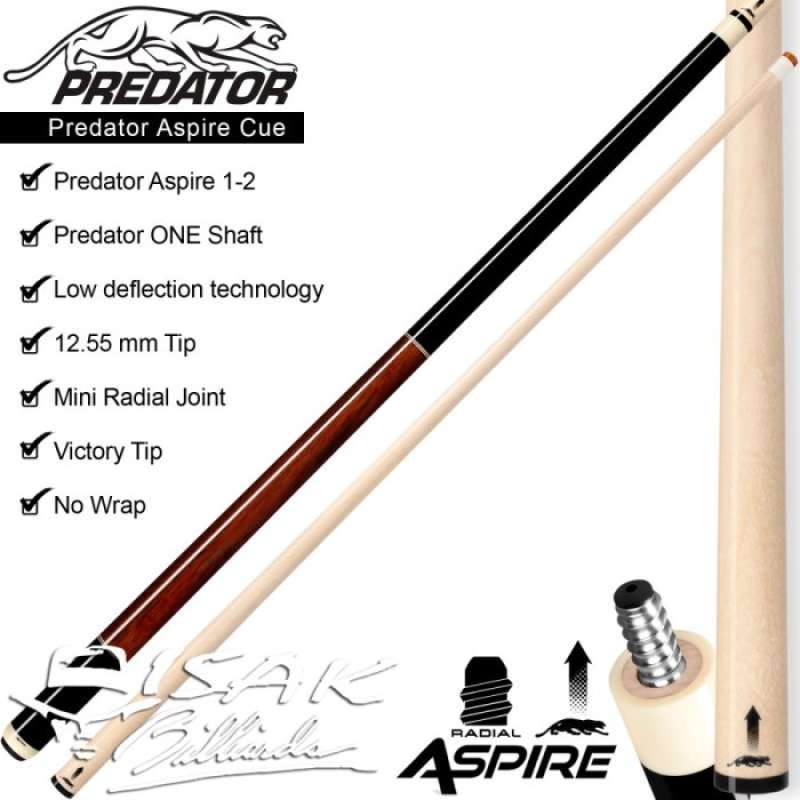 Jual Predator Aspire 1-2 Pool Cue | Low Deflection Radial Stick ...