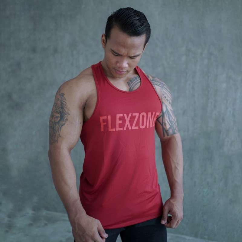 Jual Flexzone Stringer Gym Sport Basic Series Fss-028 - Xl Maroon Di ...