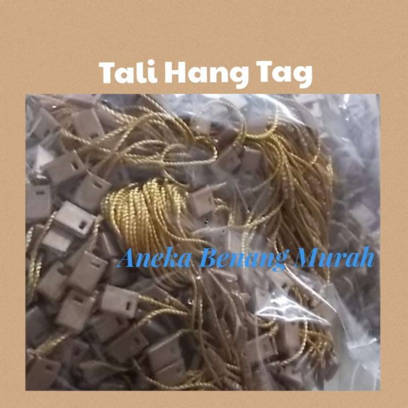 Jual String Pin Benang - Tali Hang Tag Produk - Emas @1000 Pcs - Hitam ...