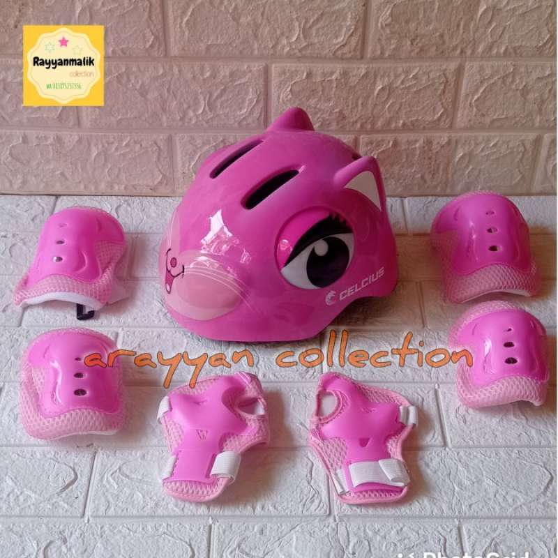 Jual Satu Set Helm Sepeda/sepatu Roda Anak Karakter Lengkap - Ungu Di ...