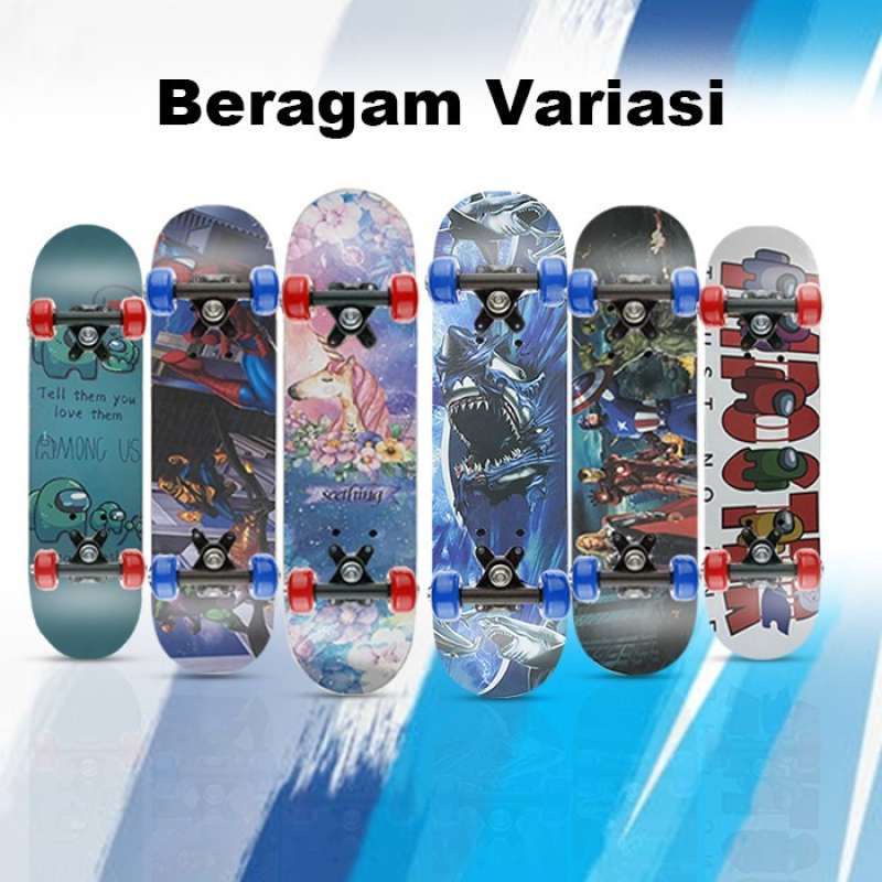 Jual Skate Board Anak Ukuran Sedang / Tanggung Full Set Roda Pvc Size M ...