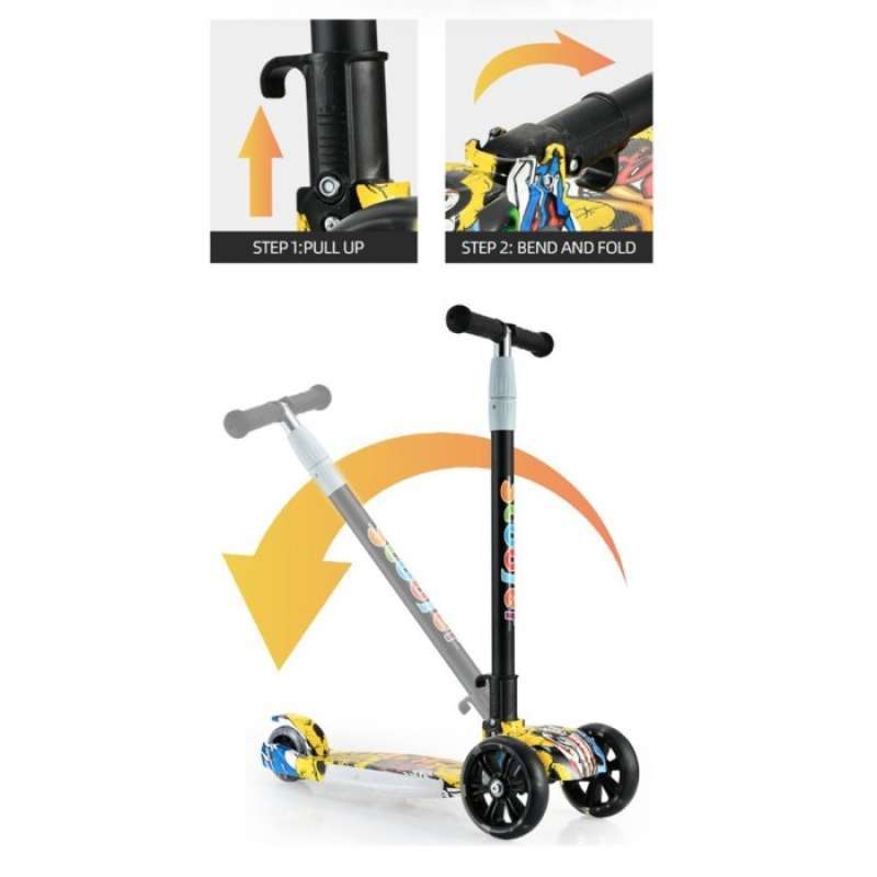 Jual Mainan Anak Skuter 3 Roda Led Karakter Hidup Warna Warni - Rumbai ...