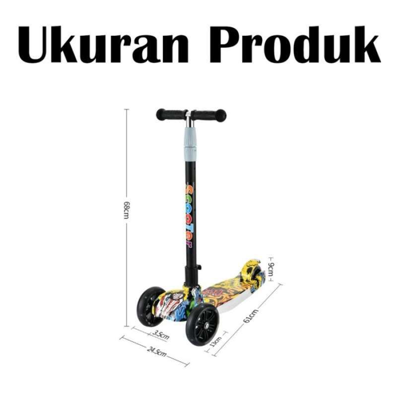 Jual Mainan Anak Skuter 3 Roda Led Karakter Hidup Warna Warni - Skuter ...