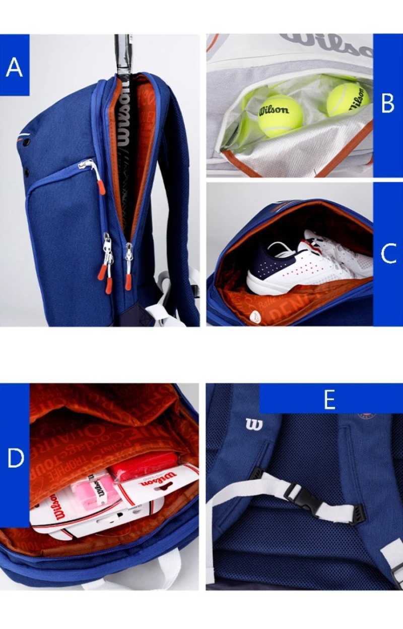 Jual Wilson Roland Garros Tour French Open Tennis Backpack Bag - Tas ...