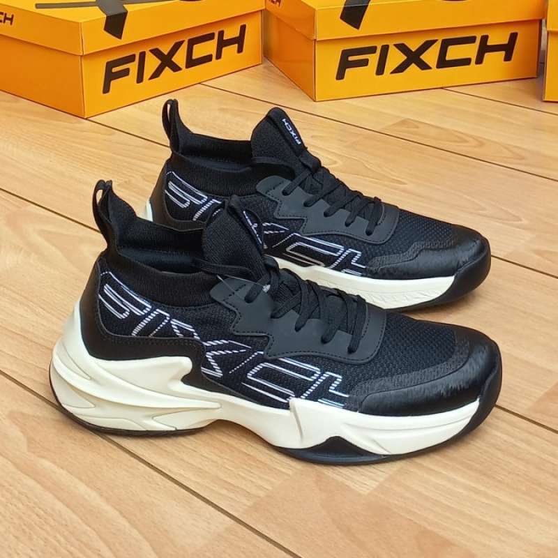 Jual Sepatu Voli Fixch Impish Black Off White White Original - 40 Di ...