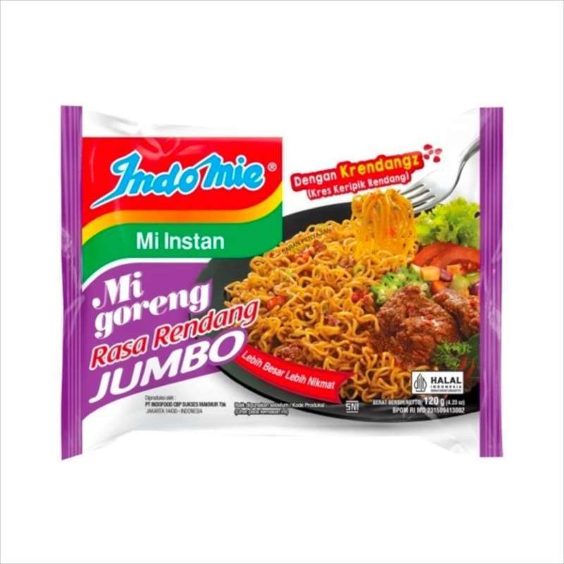 Promo Indomie Goreng Rendang Jumbo - [120 Gr] Rendang Jumbo Diskon 24% ...