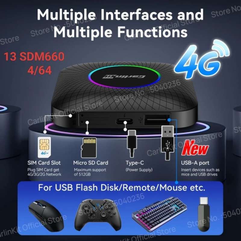 Promo Terbaik Carlinkit Ai Box Android 13 Ambient Led Sdm660 Octa Core Wireless Terbaru - 13 ...