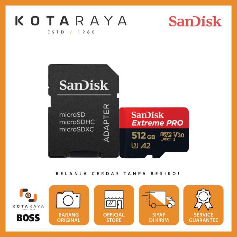 Jual Sandisk Extreme Pro Microsd 512gb A2 V30 U3 4k With Adaptor Di ...
