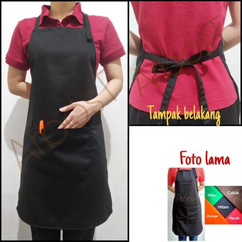Jual Apron Full Celemek/apron Chef/ Barista/ Celemek Masak /barber ...